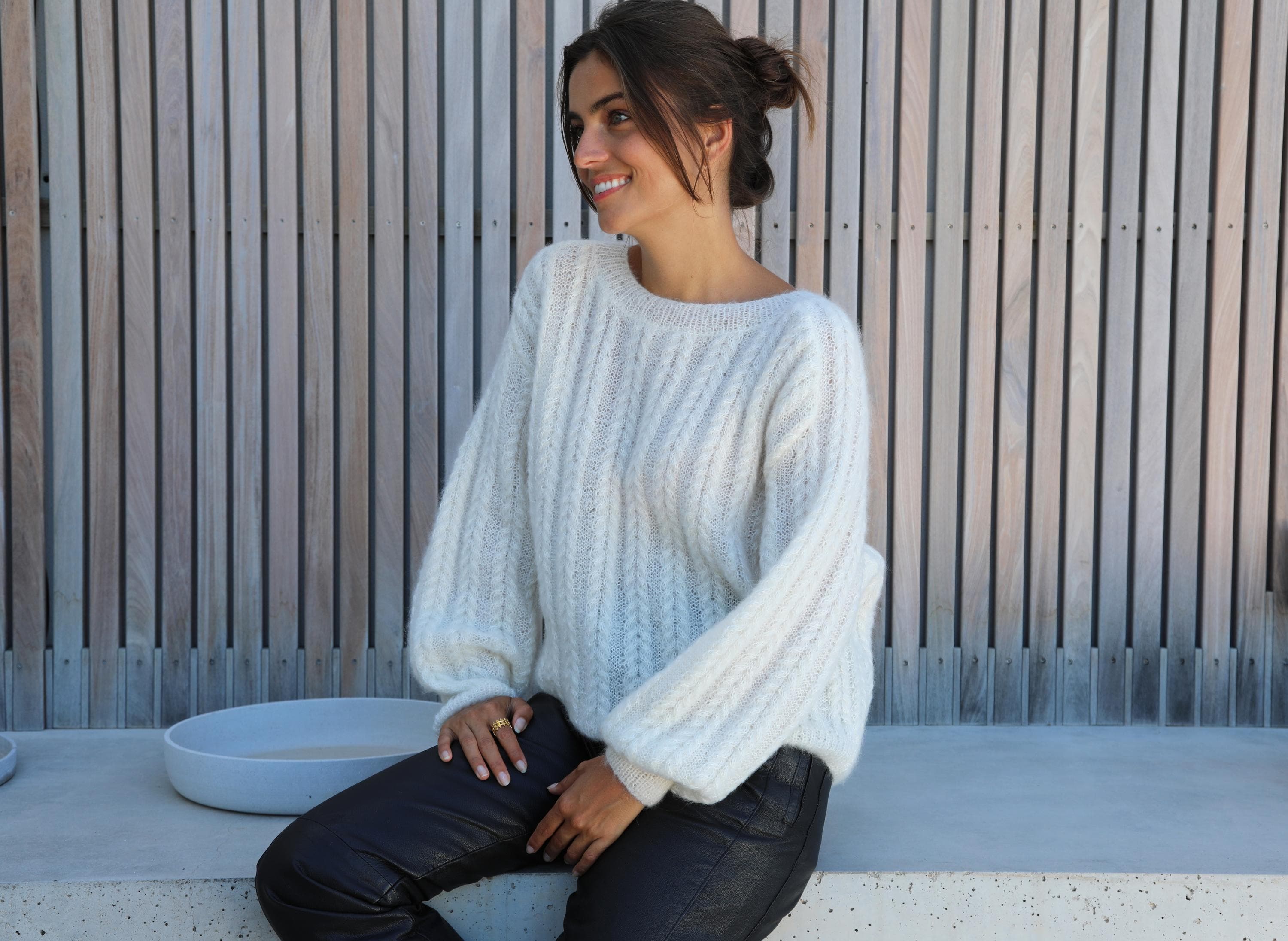 Pull en Mohair et soie pour Femme Tina, à tricoter soi-même – Anny Blatt