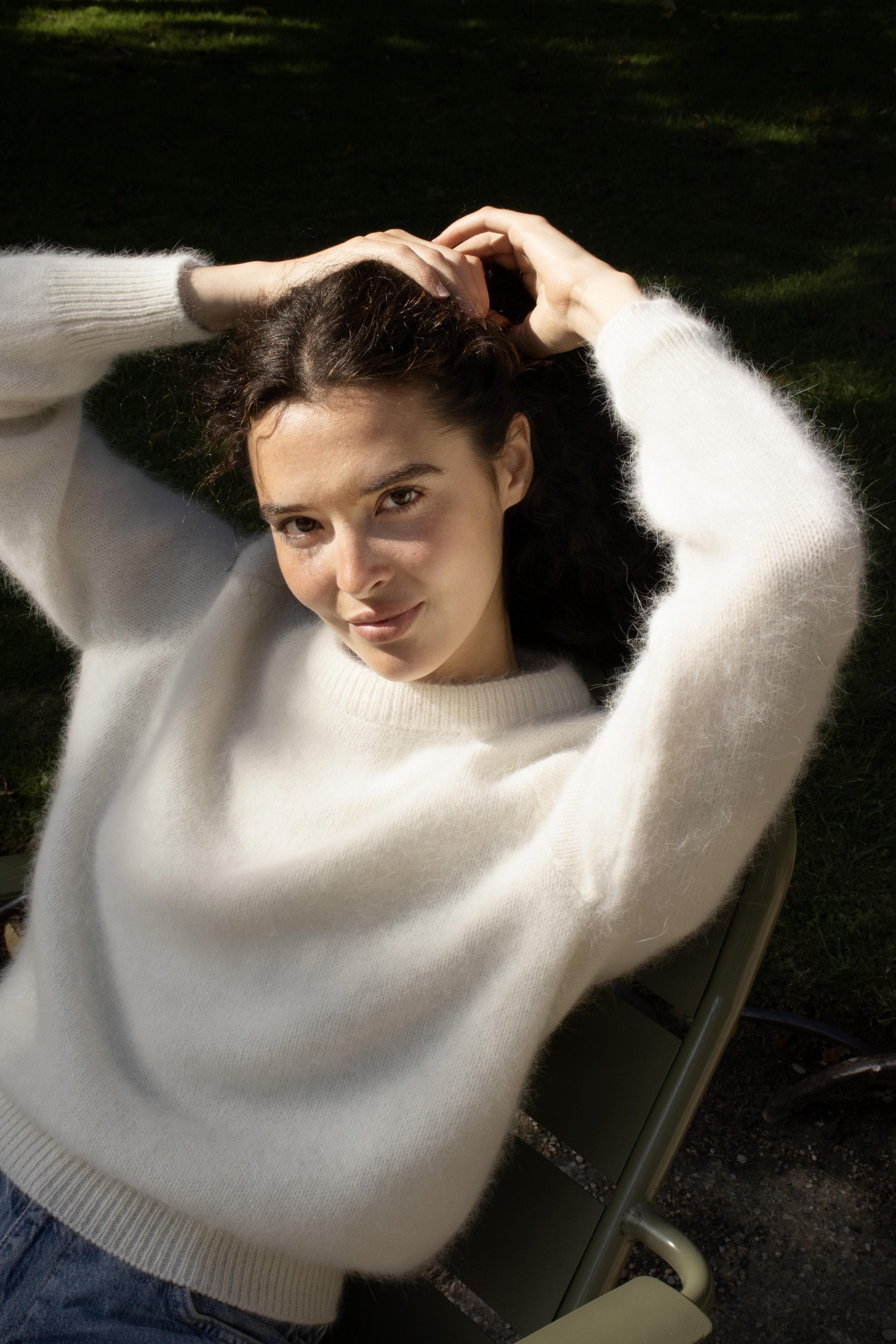 Modèle Pull Tina à tricoter : le pull basique en Angora Douceur 100% ...