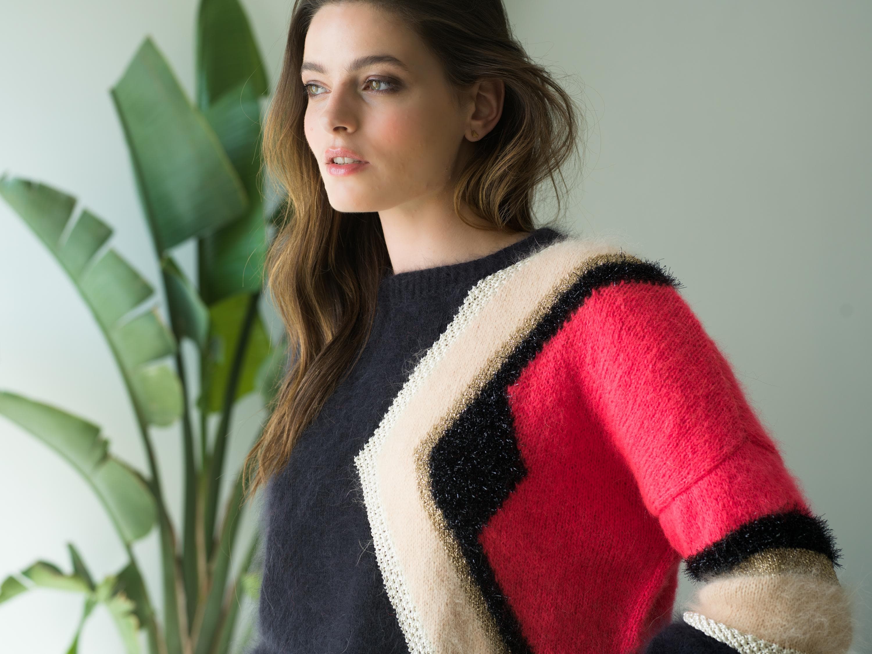 Modèle tricot Pull graphique à tricoter en Angora chic : Daphne – Anny Blatt