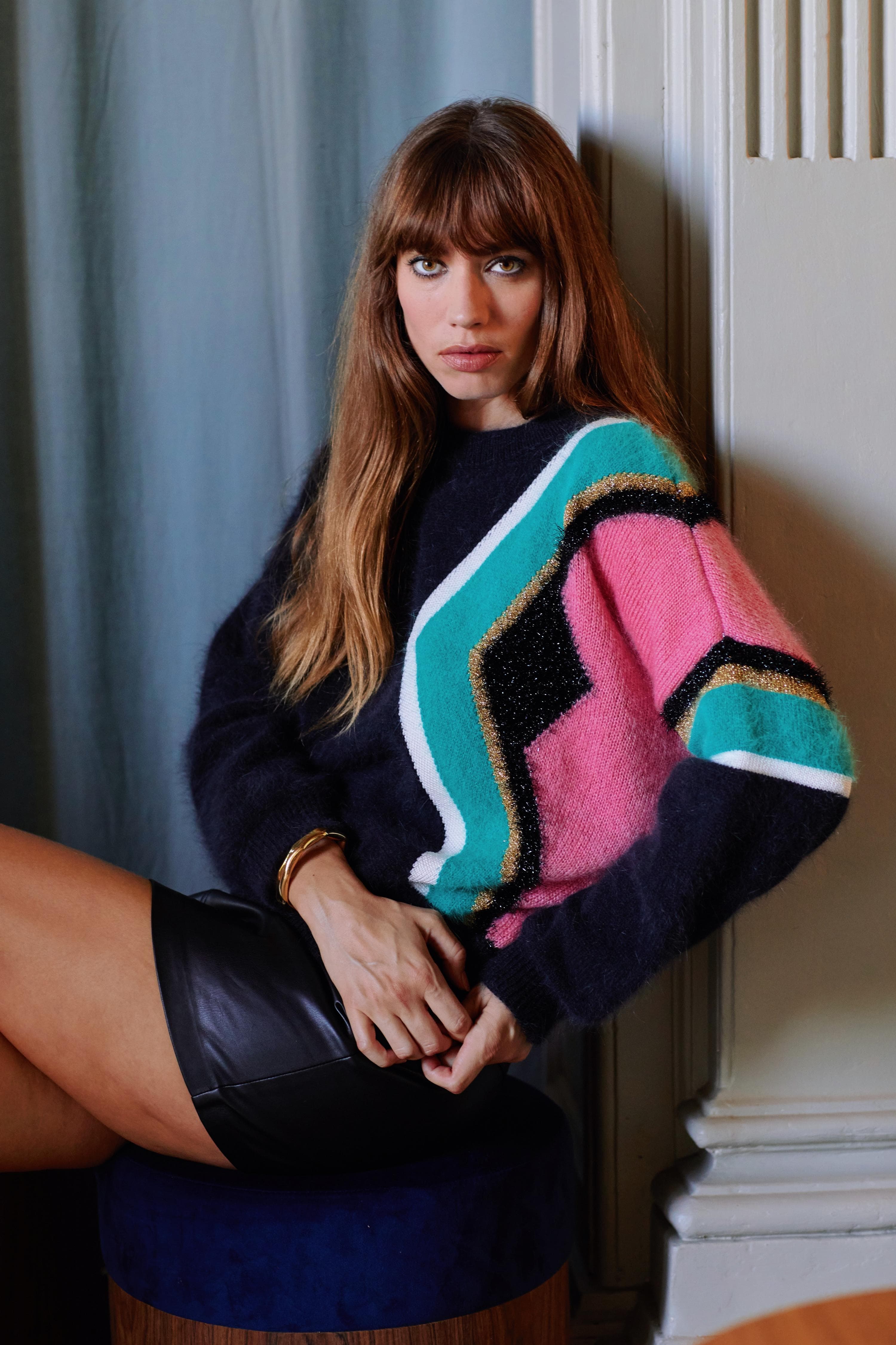 Pull graphique Angora pour Femme Daphne - 3 coloris - 100% Made in France – Anny Blatt